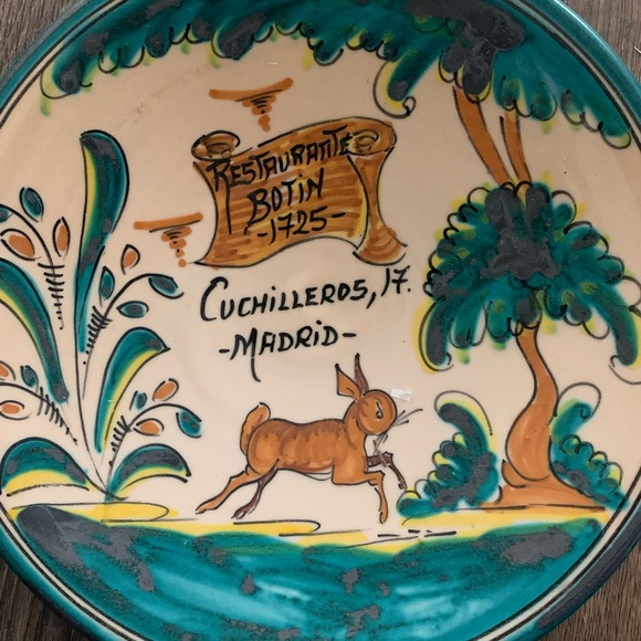 Kitchen | Vintage Madrid Restaurante Signed Botin Pottery Hand Painted ...